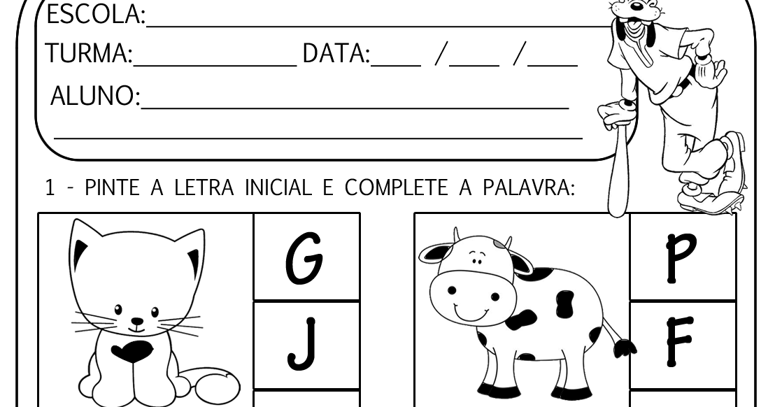 Atividade pronta - Letra inicial - A Arte de Ensinar e Aprender