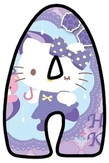 Abc de Hello Kitty con Sombrilla. - Oh my Alfabetos!