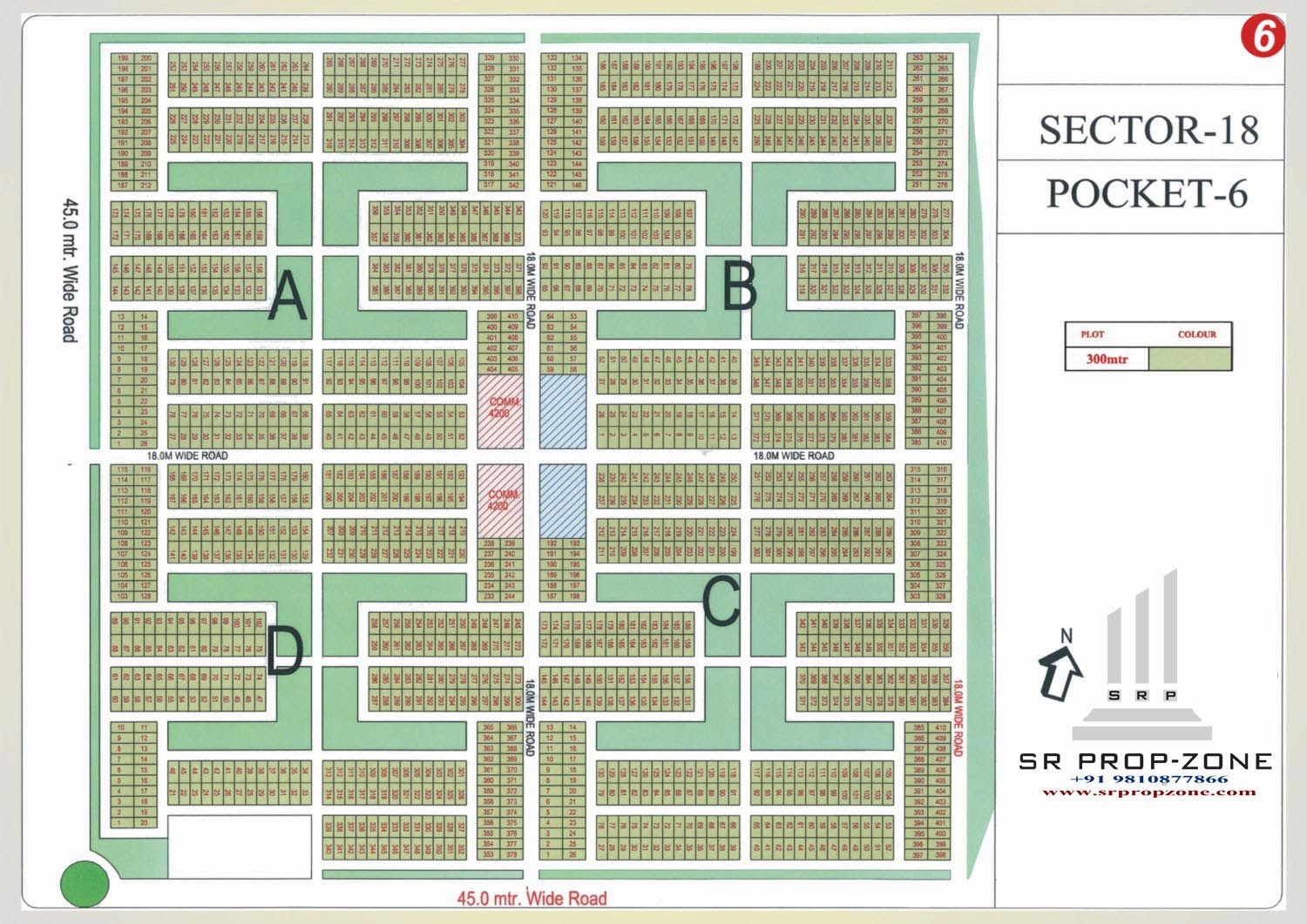 Layout Plan of Yamuna Expressway Sector- 18 Pocket- 6 HD Map