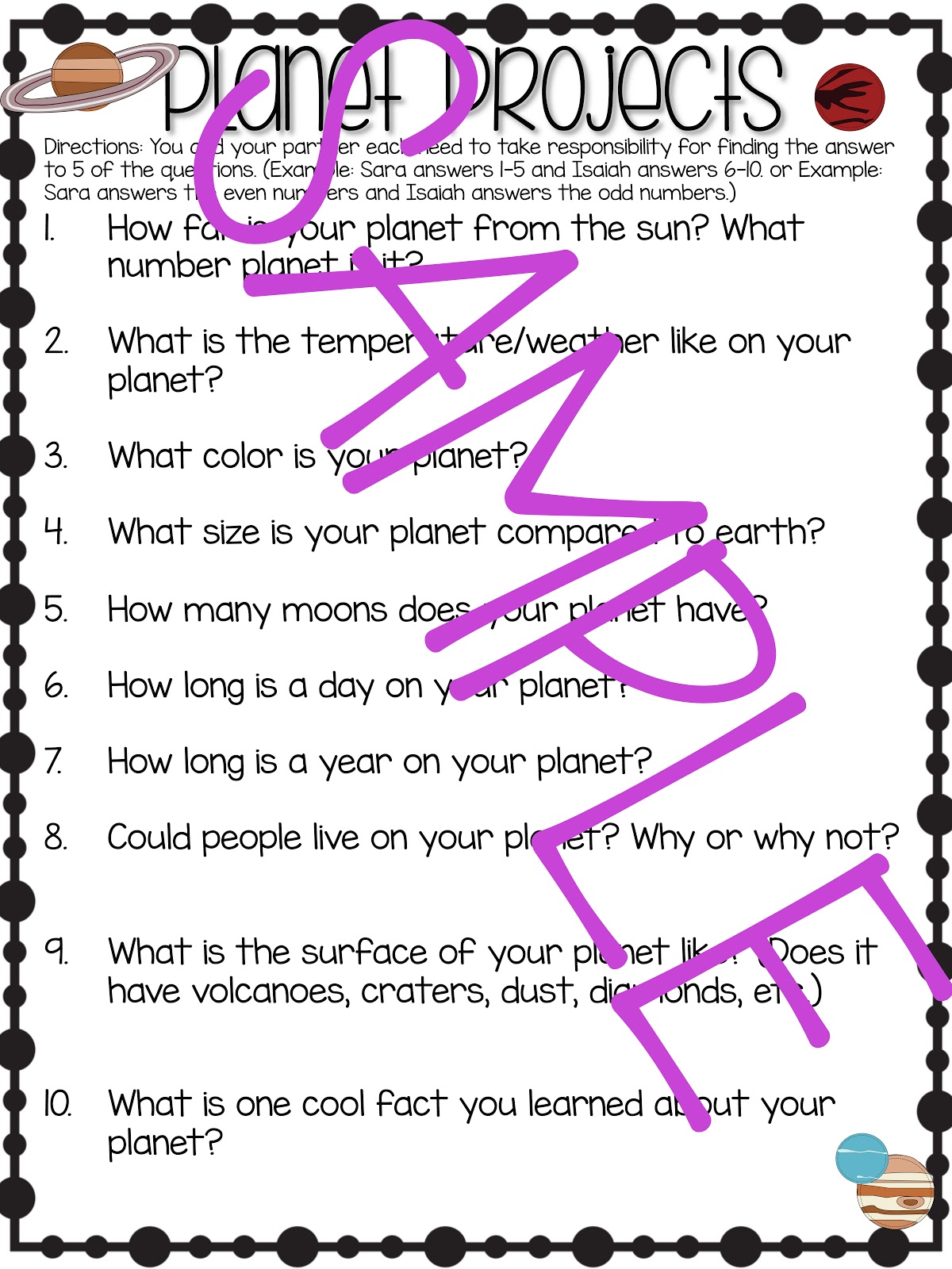 Astonishing Seconds : Stellar Planet Projects