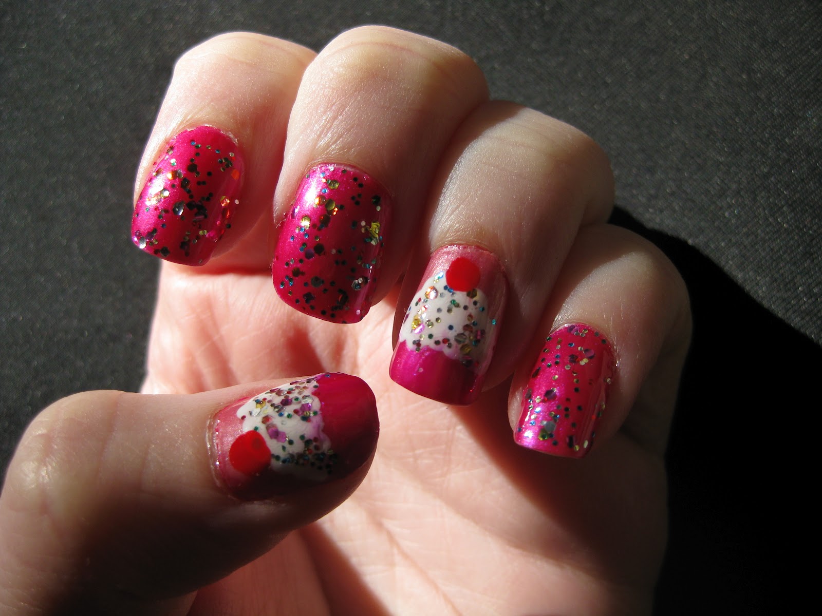 Unprofessional Nails: Pink Birthday Nails
