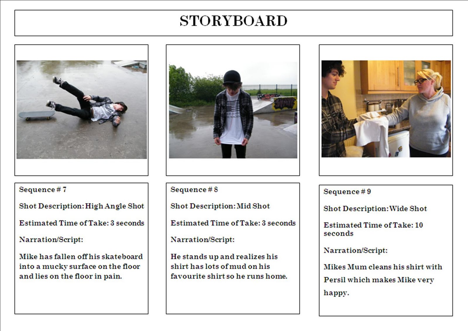 Rebel Productions: 1st Persil Advert Digital Storyboards