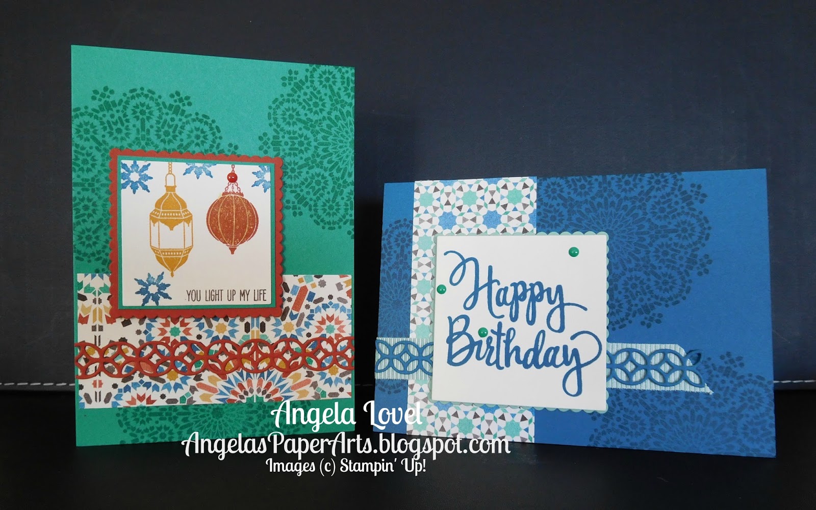 Angela's PaperArts: Moroccan nights birthday cards