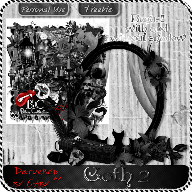 Disturbed PSP tutorials: Freebie Clusters: Goth 2