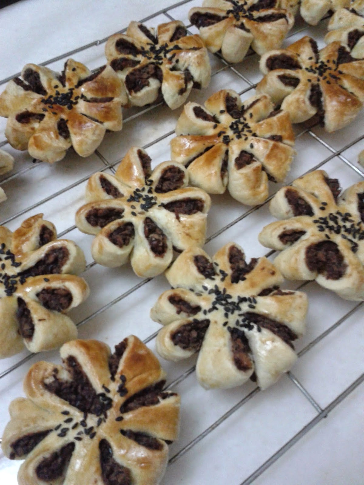 Red Bean Pastry...chinese flaky pastry