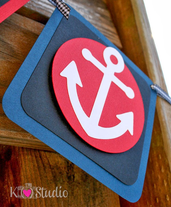 K (heart) Studio: Mickey Mouse Birthday & Nautical Name Banner