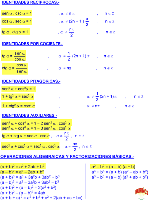 Identidad trigonométrica ejercicios resueltos en secundaria y ...