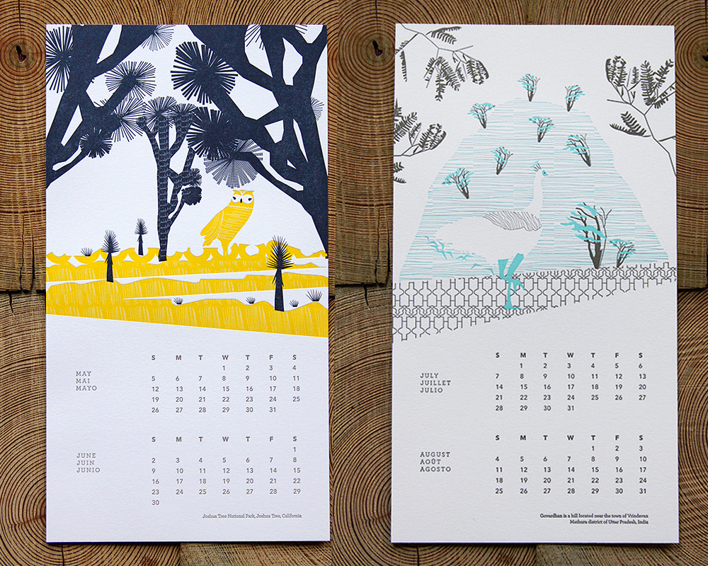 paper fix | letterpress calendar