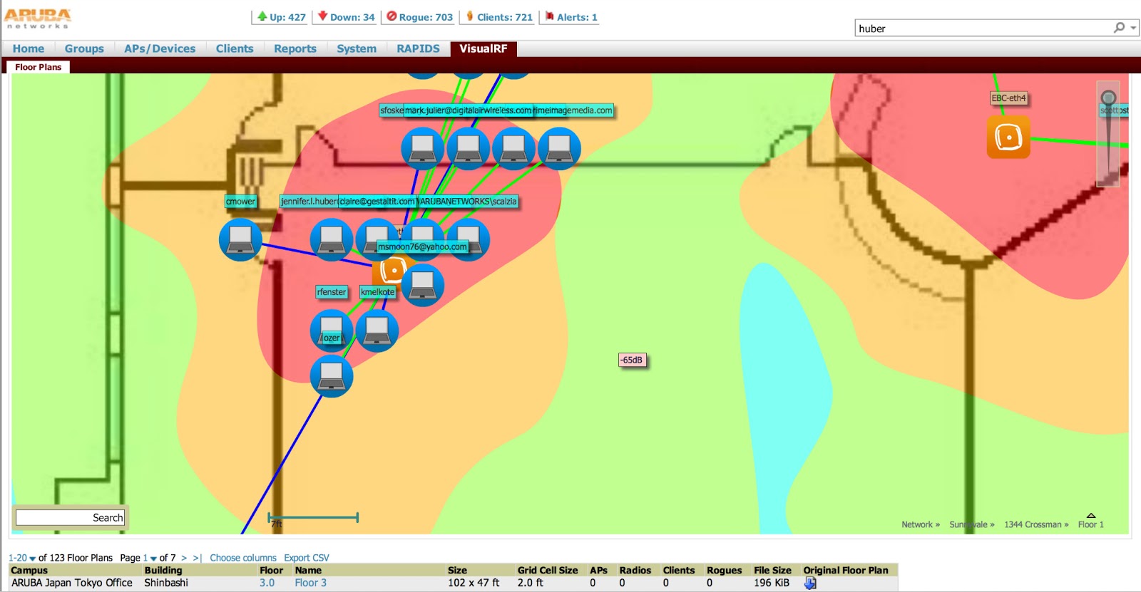 I ♥ WiFi: Aruba: VisualRF, AppRF and AirWave (Getting better all the ...