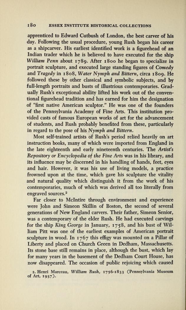 English 18th Century Portrait Sculpture: The Skillin Family of Carvers ...