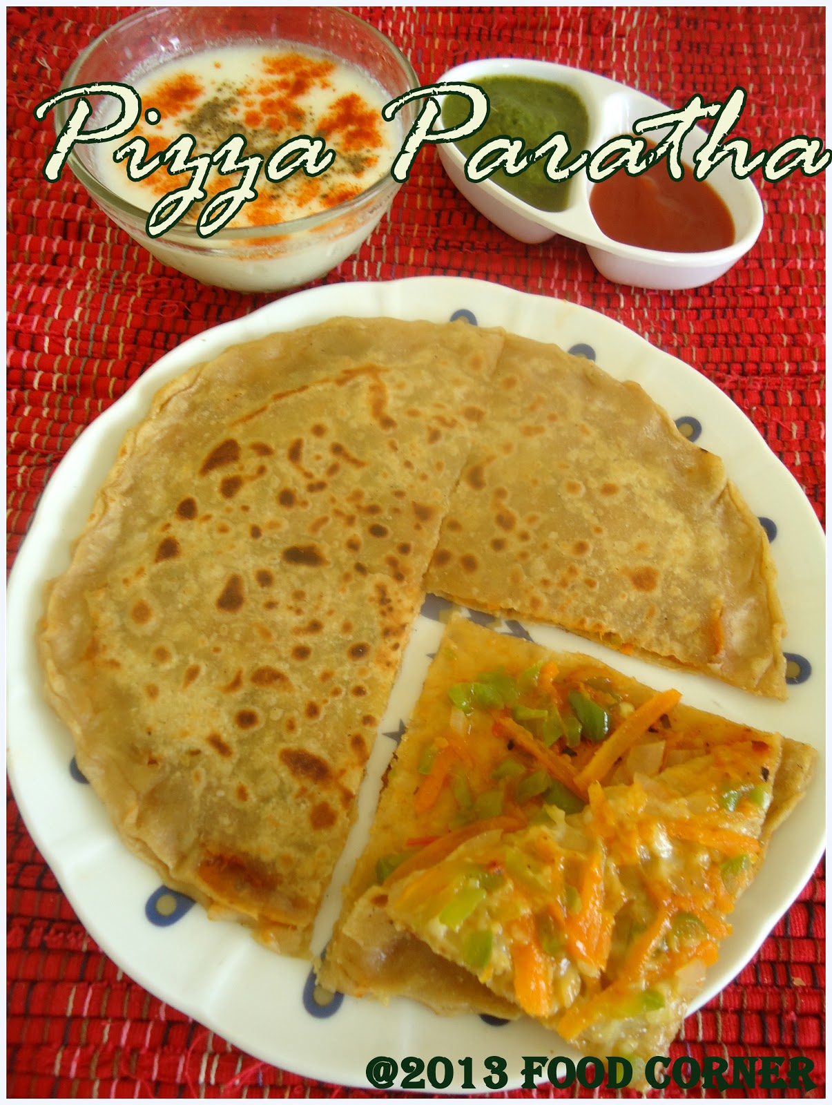 Pizza Paratha Recipe | Stuffed Paratha ~ Kiran's Food corner