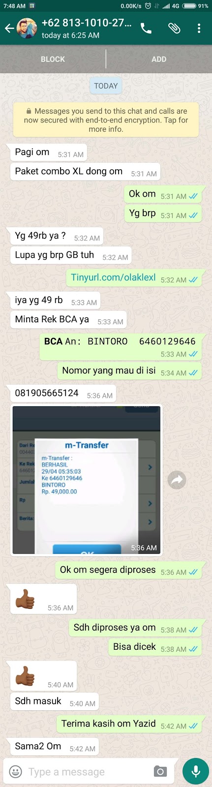 Olakle: Price List Paket Data XL