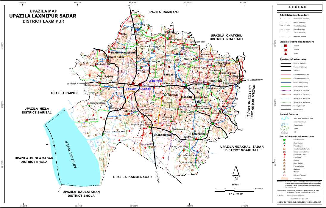 Mouza & Land Use Maps of Lakshmipur Sadar Upazila, Lakshmipur ...