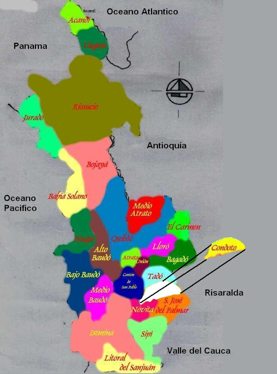 estados colombianos: Antioquia y choco