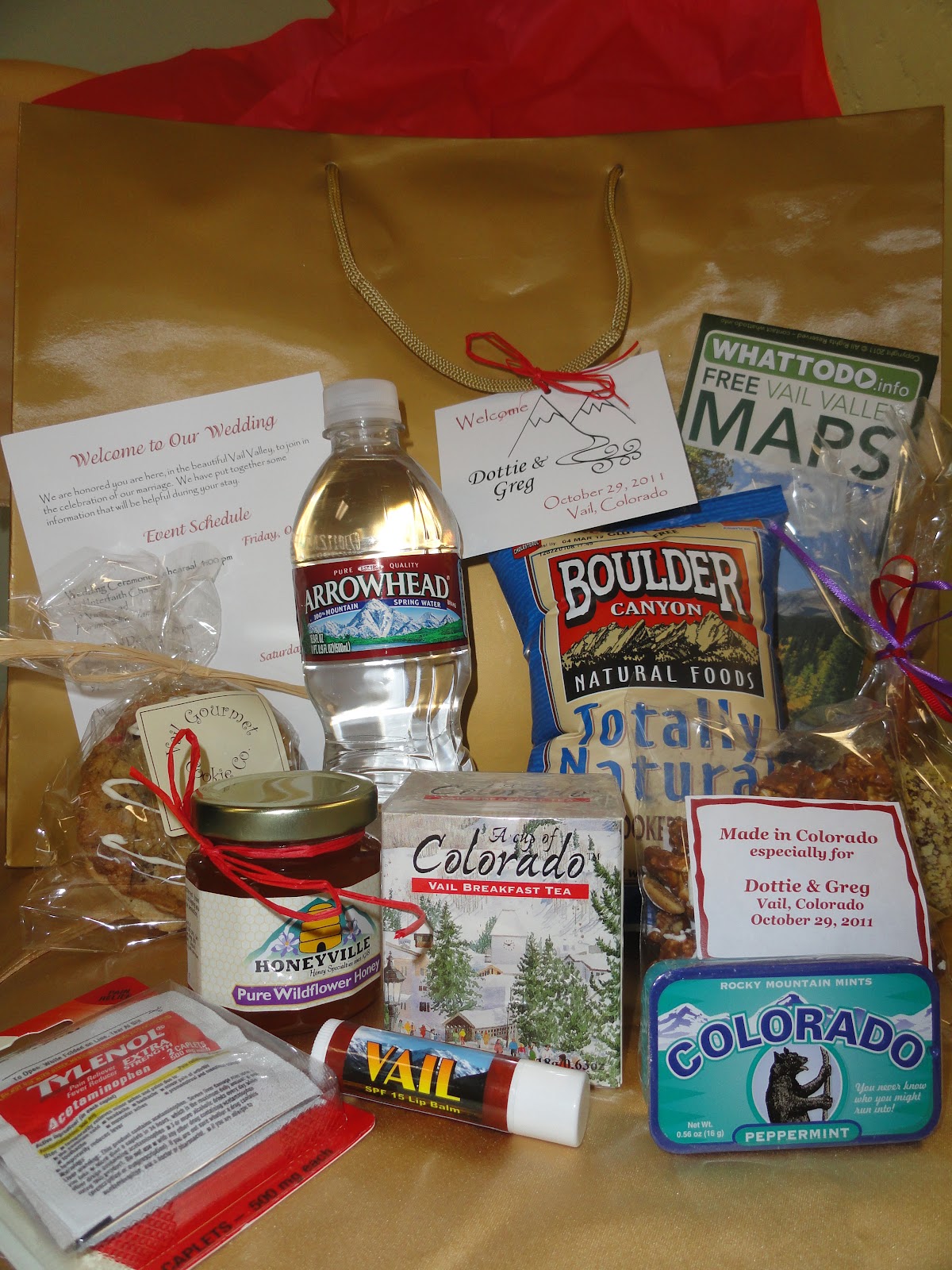 mountains and meadows: Wedding Welcome Bags