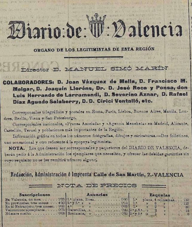 VALENCIA EN BLANCO Y NEGRO: PUBLICITARIOS - DIARIO DE VALENCIA