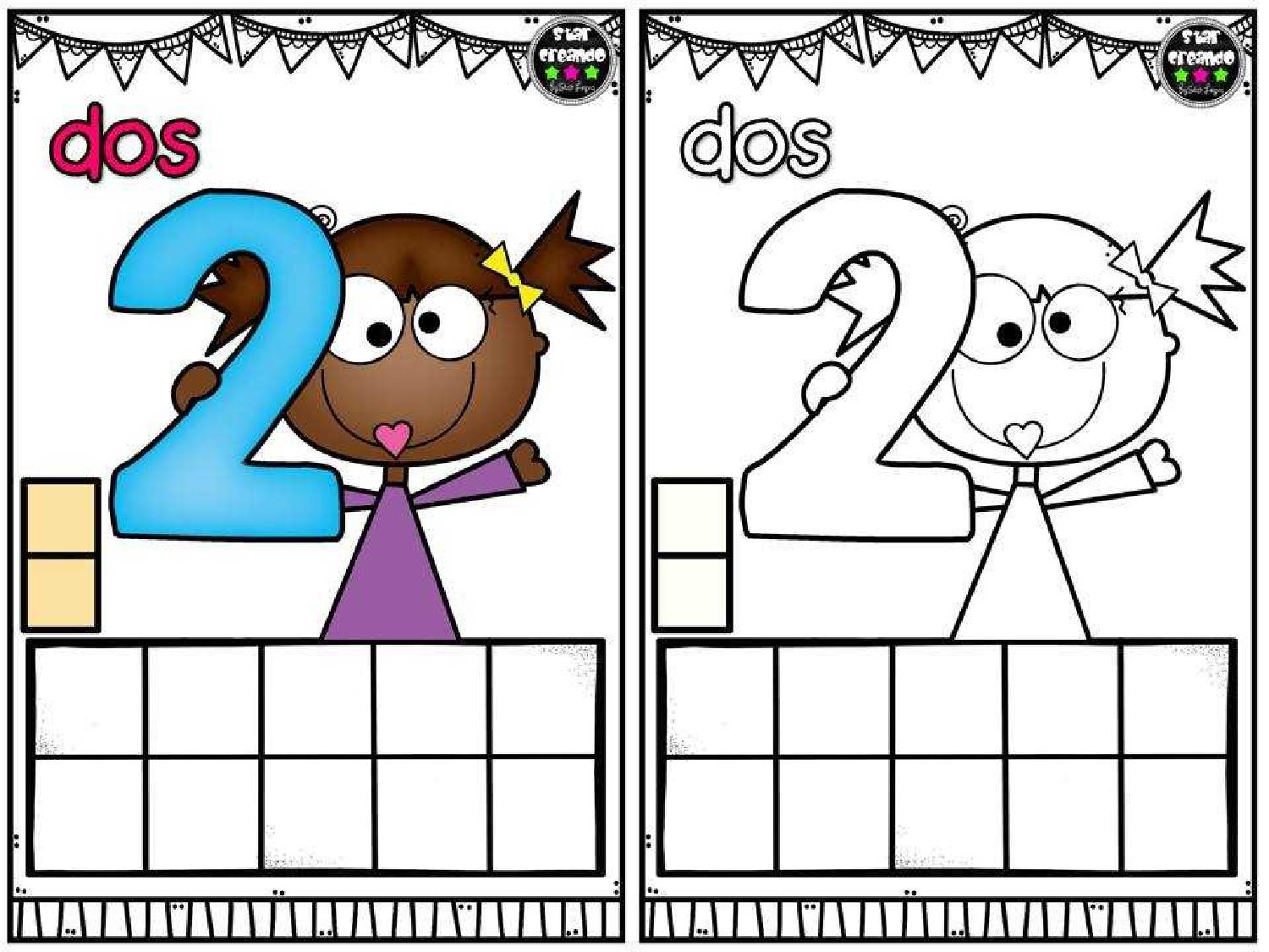 Fichas de Primaria: Cuenta y colorea números del 1 al 20