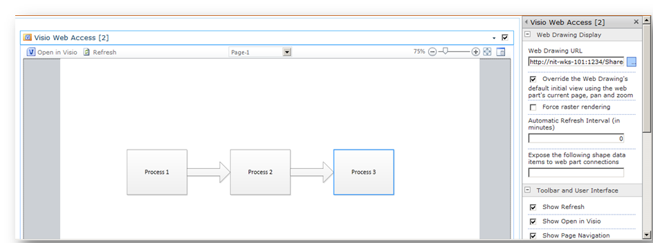 Excel and Visio Web Access Web Parts in SharePoint 2010