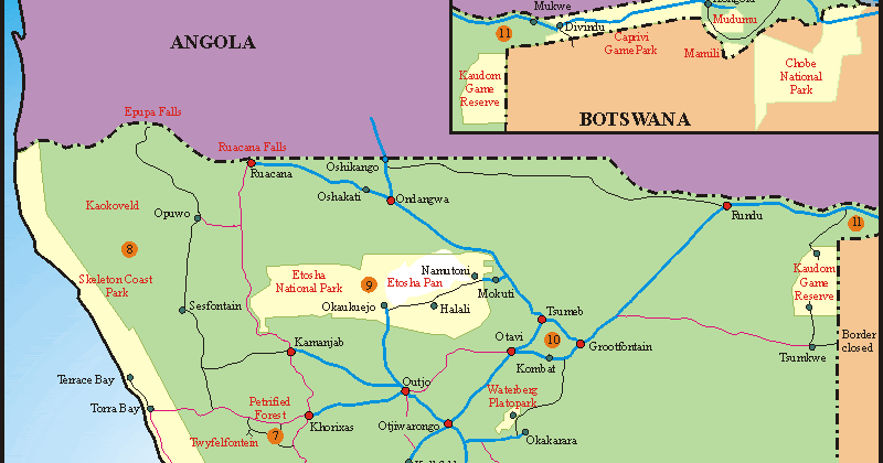 MAPS OF NAMIBIA ~ Klima Naturali™