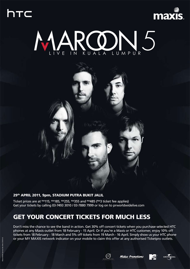 Bass And Treble - A Music Blog: Maroon 5 Live @ Stadium Putra, Kuala Lumpur