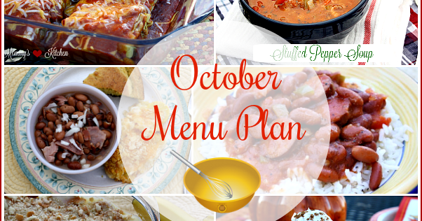 October Menu - Menu Plan Monthly — Mommy's Kitchen