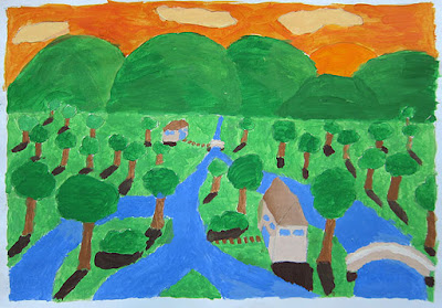 Mr. Bob's Middle & High School Art Room: Landscape painting Grade 8