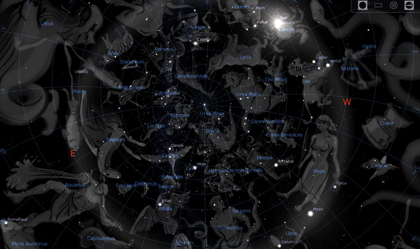 ASTROFOTOGRAFIA: Lista constelațiilor. Este diferit cerul pe emisfera ...