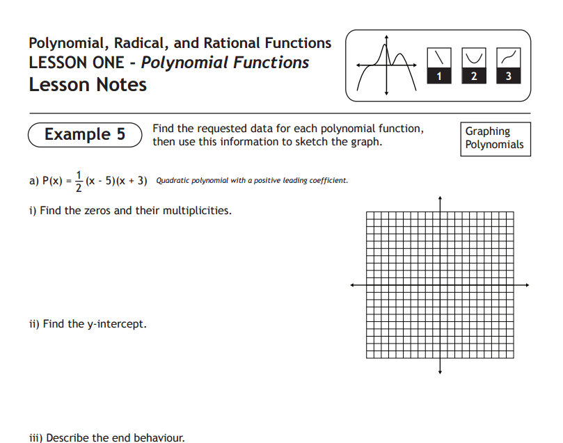 Graphing Polynomials