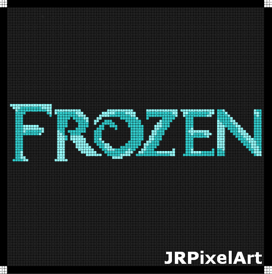 JRPixelArt: 0011 - Frozen Logo - PixelArt