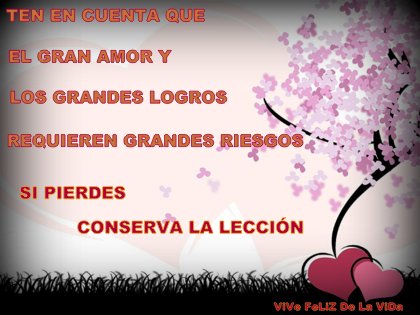 "ViVe FeLiZ De La ViDa": HaY Que CReeR eN eL aMoR