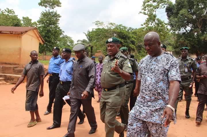 IGP Solomon Arase visits the area disrupted by Fulani Herdsmen (Photos)