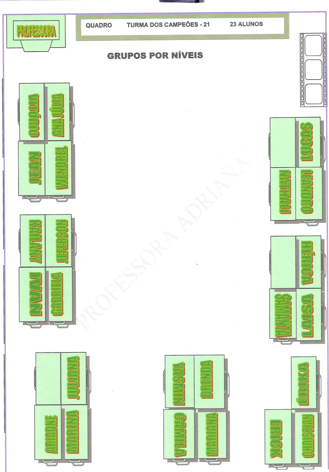 Canastra da Emília-escolar: MAPA DA SALA