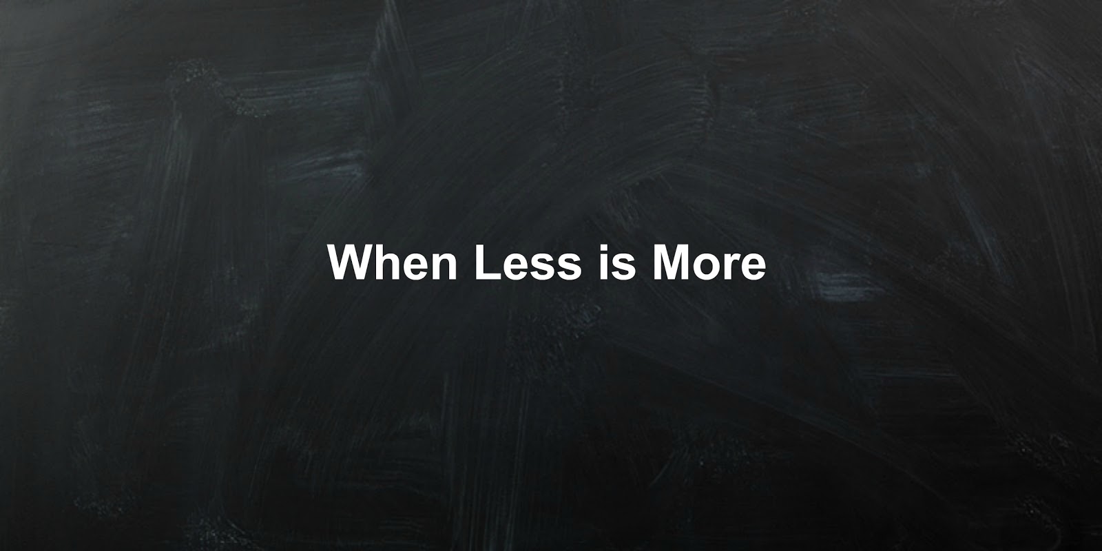 Bible Love Notes: In God's Economy, Sometimes Less is More