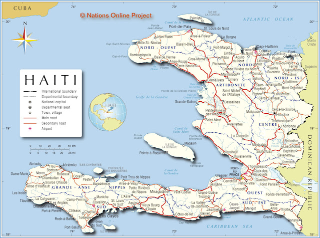 HAITI - GEOGRAPHICAL MAPS OF HAITI