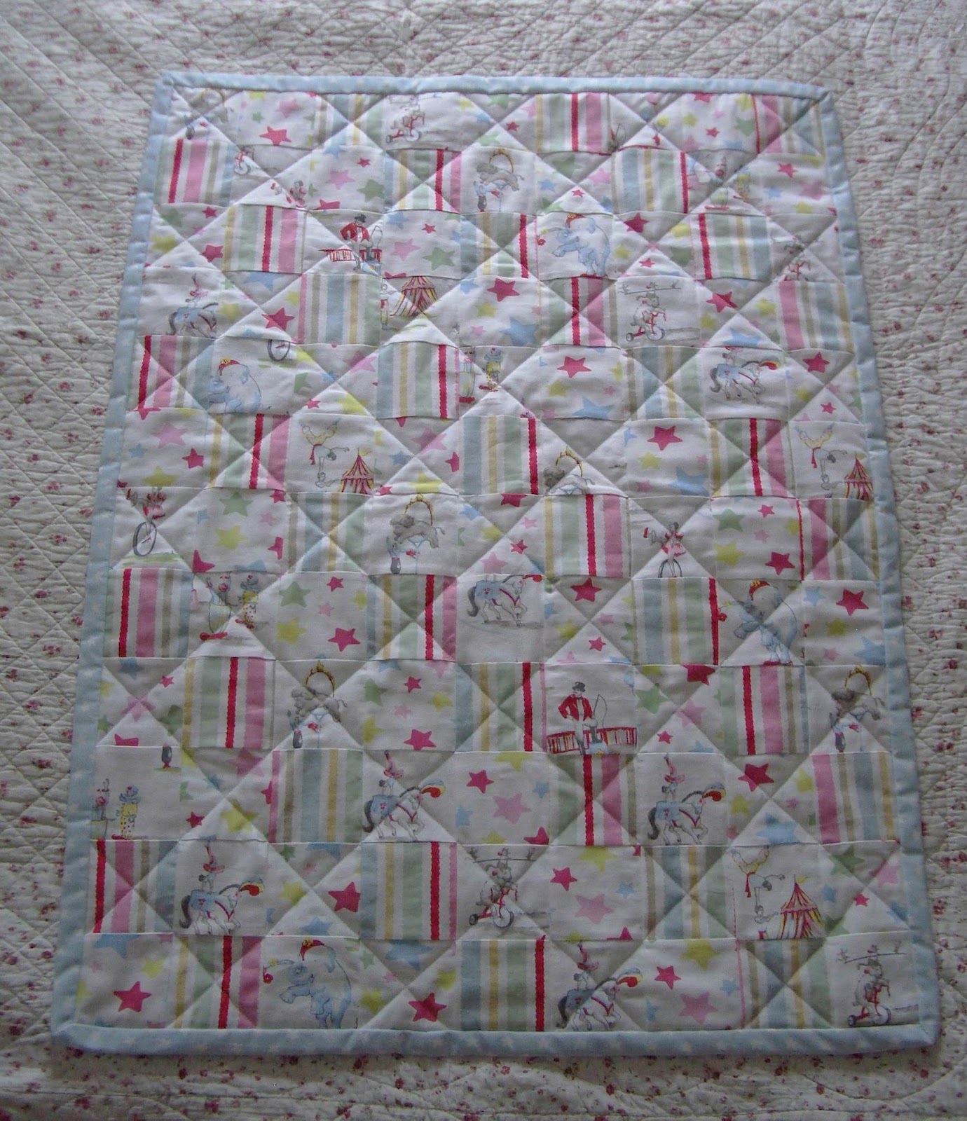 Flowers in the Window: Circus Patchwork Baby Quilt