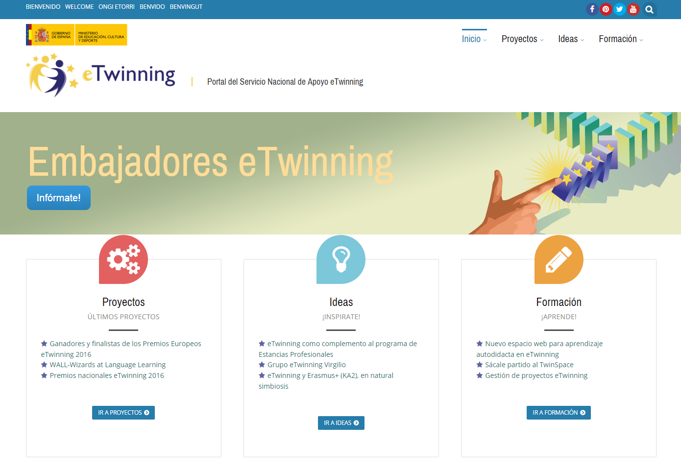 Linguelda: Nuevo portal eTwinning. Servicio Nacional de Apoyo