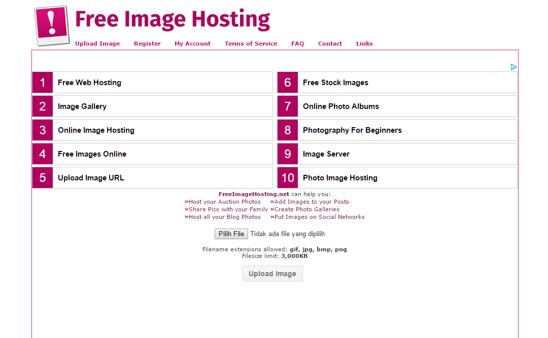5 Situs Upload Foto/Gambar Terbaik dan Paling Mudah - SIAP UJIAN