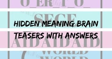 Rebus Puzzles in English for Teens with Answers | Brain Test