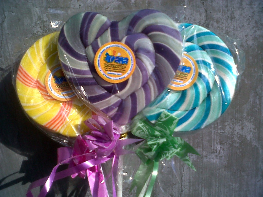 Permen lolipop : Permen lolipop pelangi