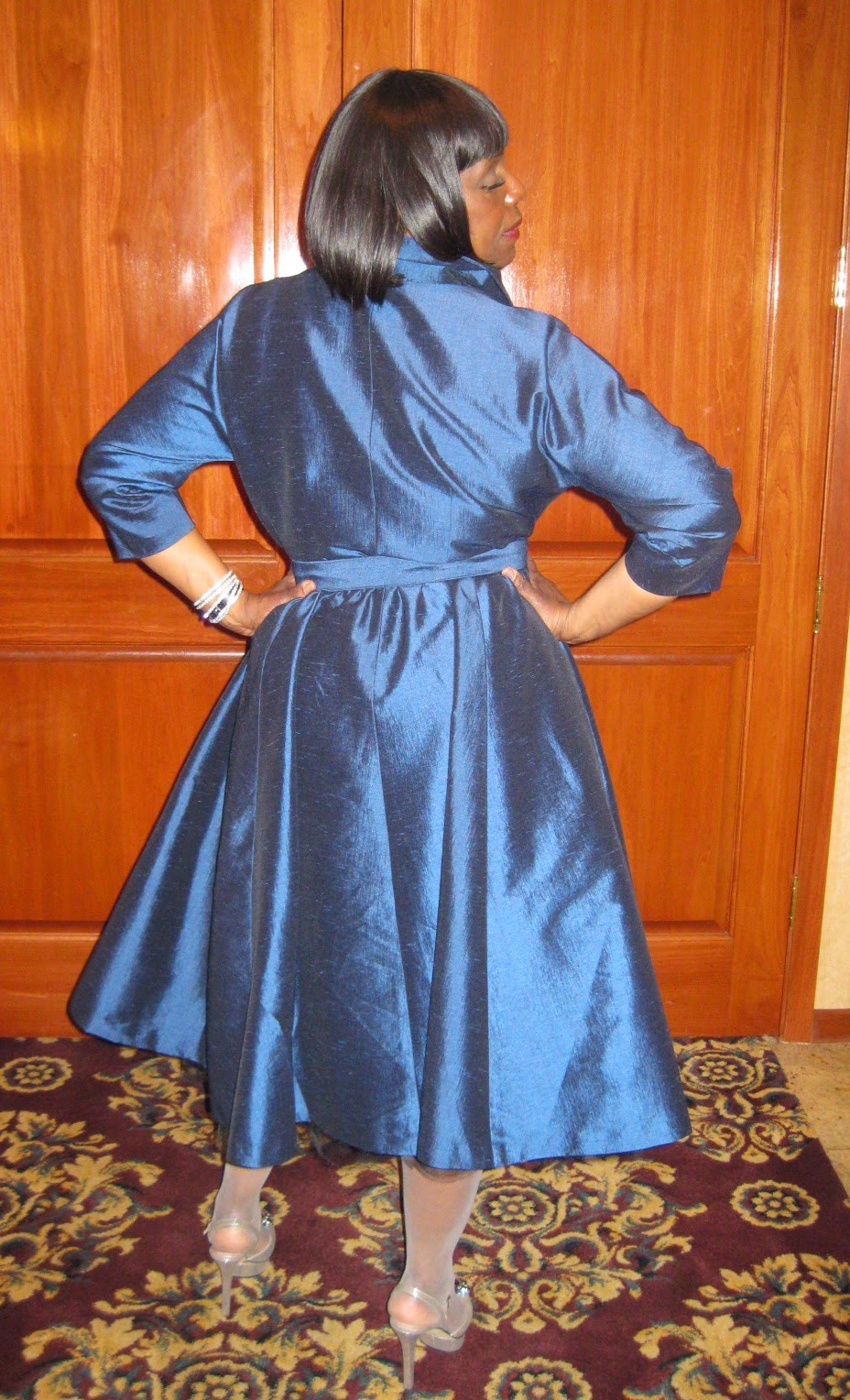 The Mahogany Stylist: Ms. Bell of the Ball in Butterick 5556
