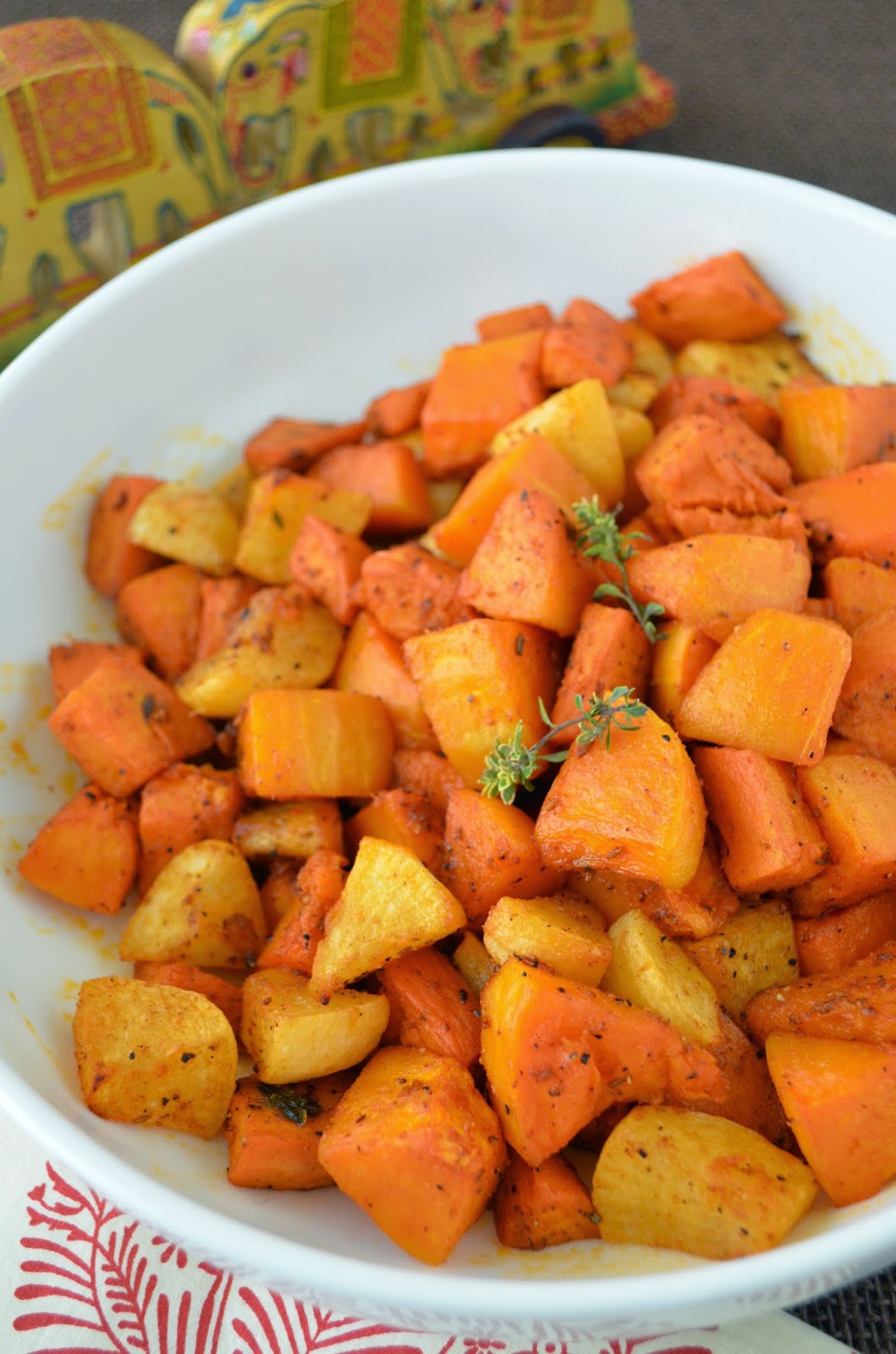 Entertaining From an Ethnic Indian Kitchen: Roasted Root Vegetables