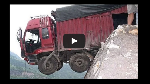 Watch Truck falls off cliff due to overload in this video