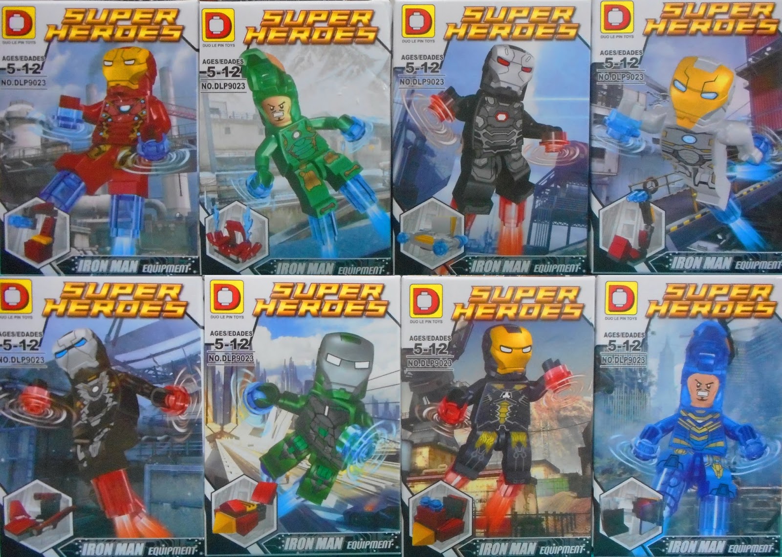 Gunpla Garage: NO.DLP9023 DUO LE PIN SUPER HEROES IRON MAN Lego Minifigures