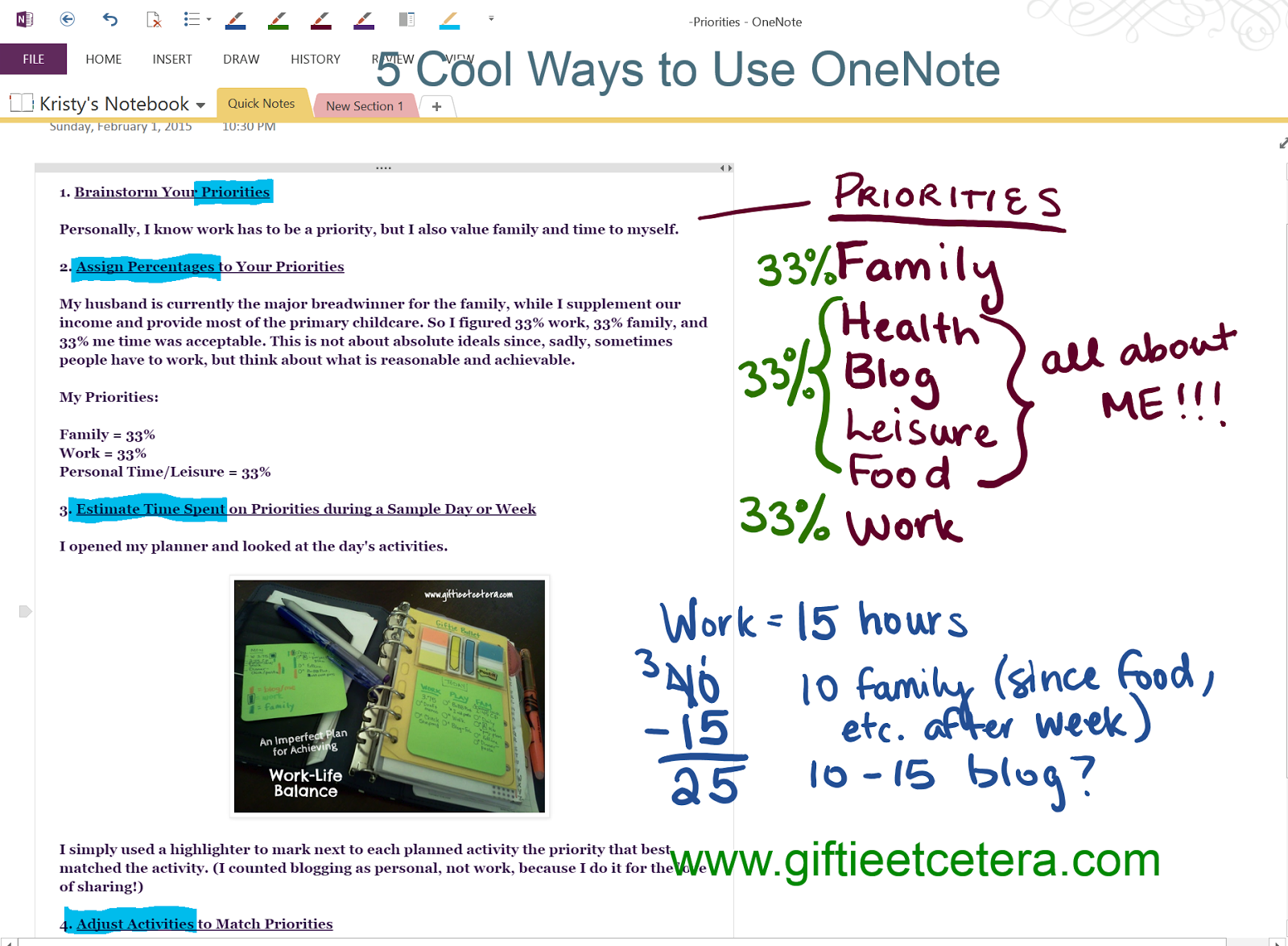 5 Cool Ways to Use OneNote on My Surface Pro 3 | Giftie Etcetera: 5 ...