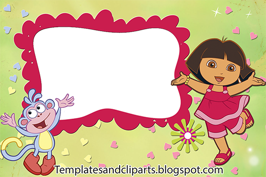 Templates, cliparts and more: Dora the Explorer frame