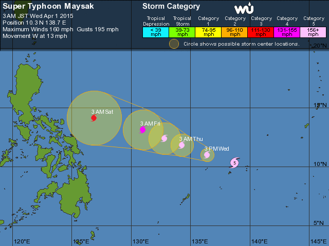 Maysak “Bagyong Chedeng” upgrades to Super Typhoon - Exam News ...