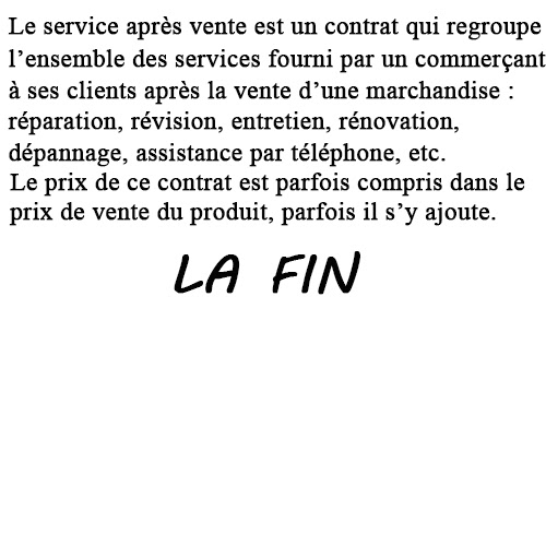 définition de service après vente | 1marketingfacile