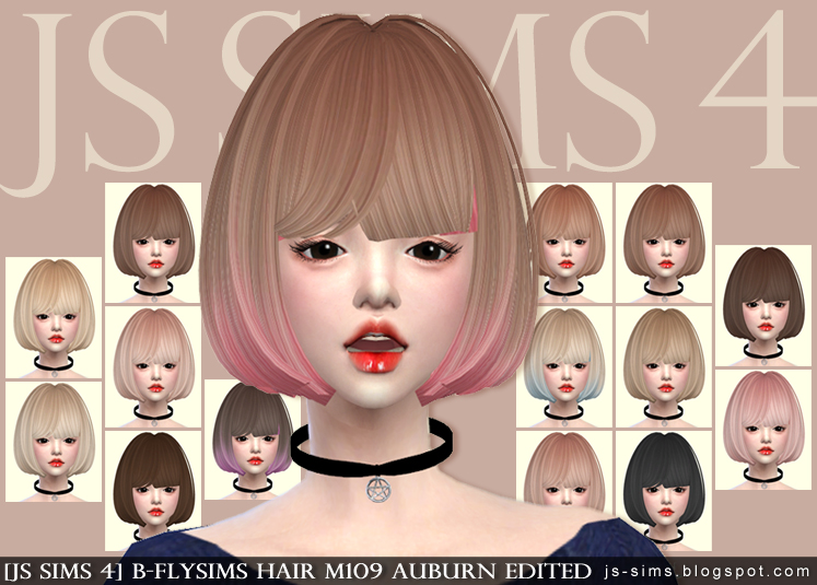 [JS SIMS 4] B-flysims Hair M109 Auburn Edited－JS SIMS｜痞客邦