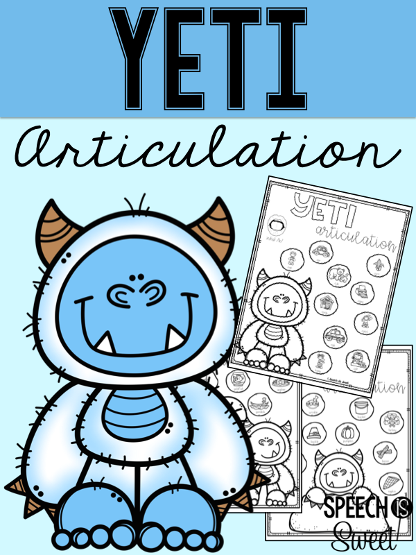 Yeti Theme in Speech Therapy! - Speech is Sweet