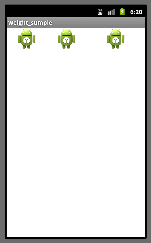 Androidアプリ開発！！: layout_weightの設定( setLayoutParams )